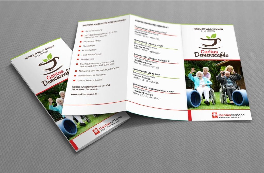 Brand and flyers for the Caritas dementia cafés | Igor・@ux.igor